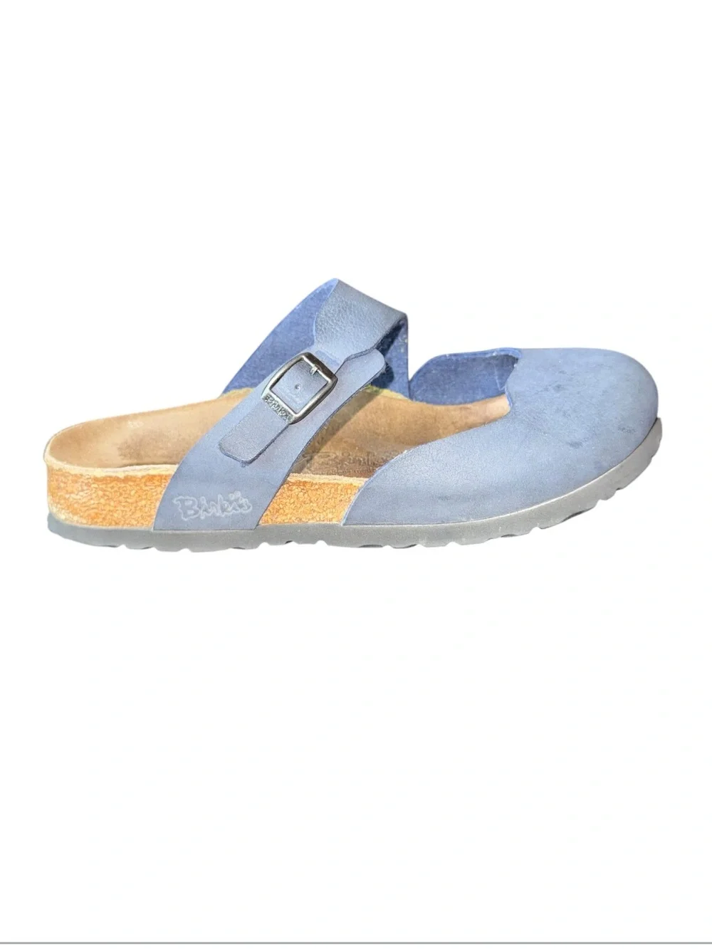 Birkenstock | Shoes | Birkis Blue Leather Mary Jane Clogs Shoes Eu 39 ...